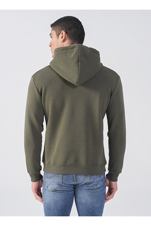 Lee Cooper Hooded Collar Khaki Men's Sweatshirt 231 Lcm 241014 Gregor ...