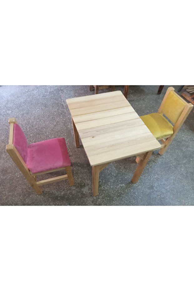 DİVAN DEKOR Ahşap Sırtlı Mini Tabure Takımı - Fiyatı, Yorumları