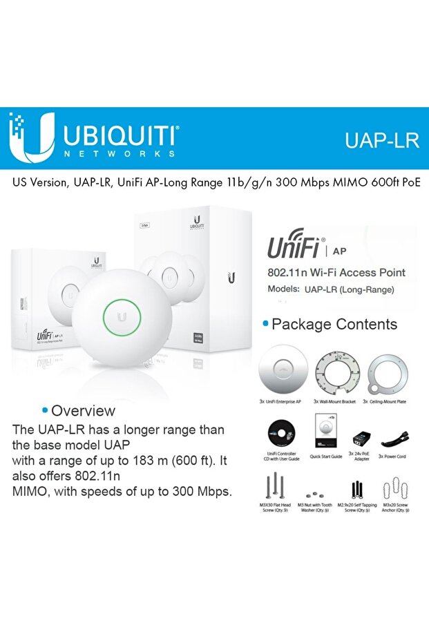 UBIQUITI (UBNT) Ubıquıtı(ubnt) Ap-lr Long Range(ynlnmş) - Fiyatı, Yorumları