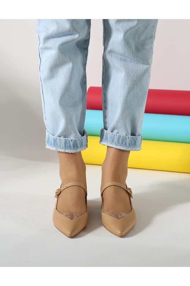 trendyhit Nude Mat Deri Kısa Topuklu Babet Ayakkabı - Fiyatı, Yorumları