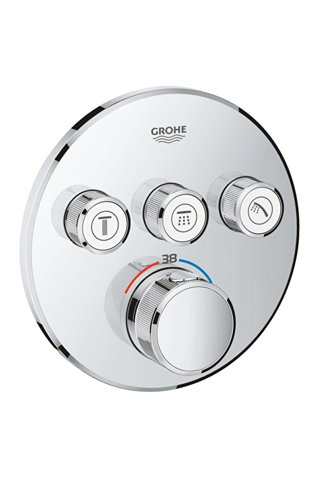 Grohe Grohtherm Smart Kontrol Üç Valfli Akış Kontrollü Termostatik Duş ...