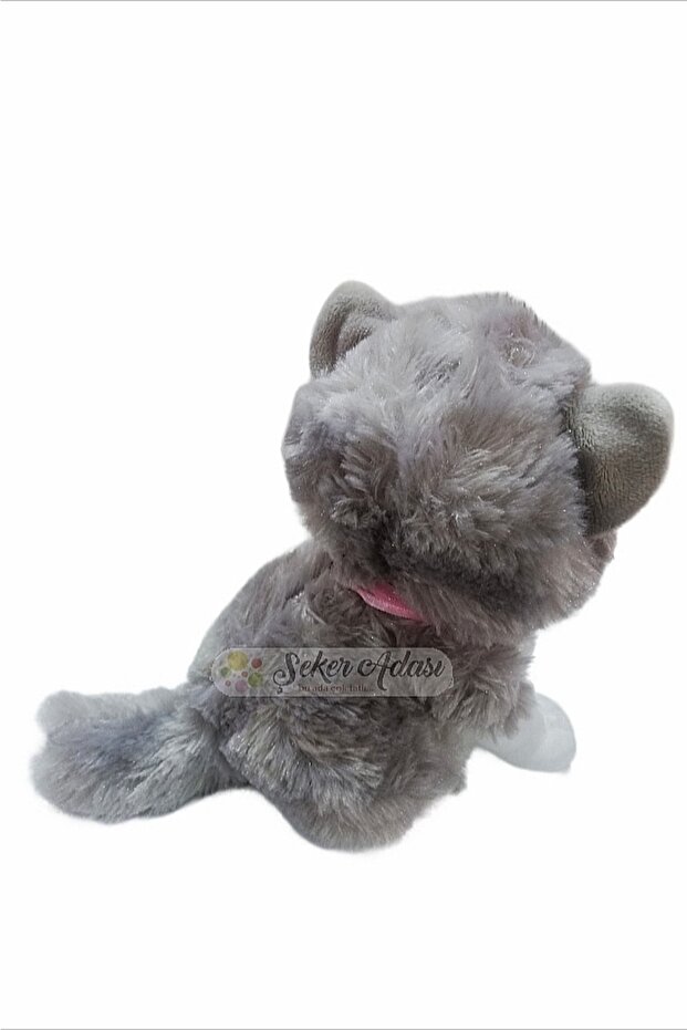 Şeker Adası Soft Gray Plush Cat with Meowing Cute Voice 20 cm - Gift ...