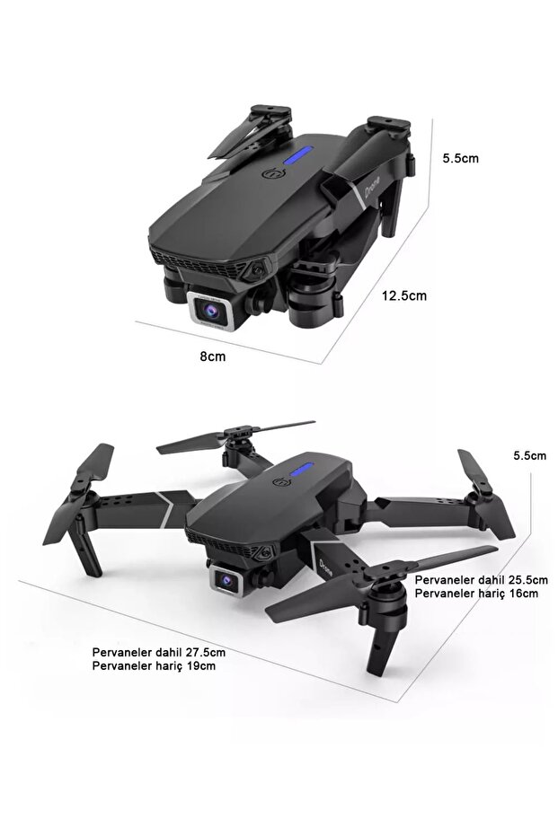 Aden A55 V2 Katlanabilir 480p Kameralı Drone Modeli (TAŞIMA ÇANTALI ...