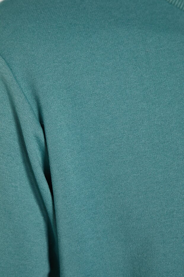 Trendyol Collection Dark Mint Regular/Normal Cut Long Sleeve Sweatshirt ...