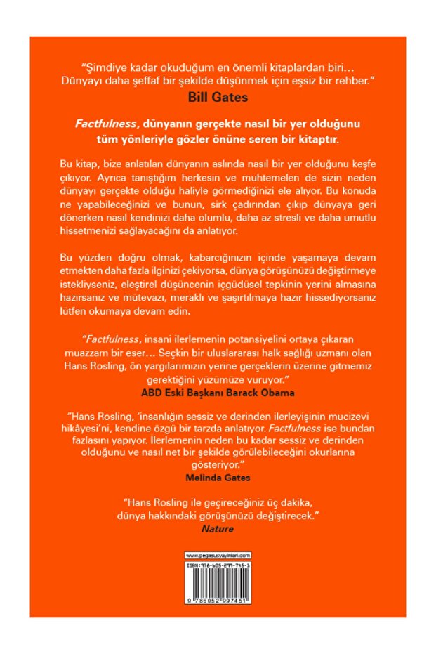 Pegasus Yayınları Factfulness (Ciltli) – Hans Rosling | Dünya Hakkında ...