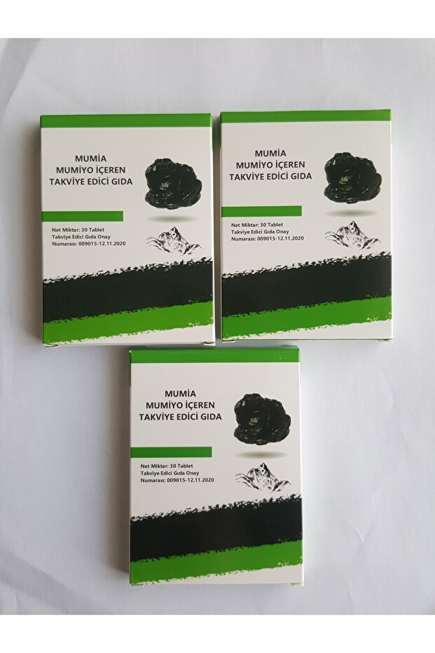 MUMİA MUMİYO İÇEREN TAKVİYE EDİCİ GIDA Mumiyo & Shilajit 30 Tablet X 3 ...