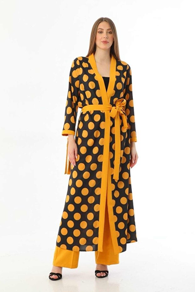 Alta Moda Women's Mustard Yellow Kemono Jessica Fabric and Trousers ...