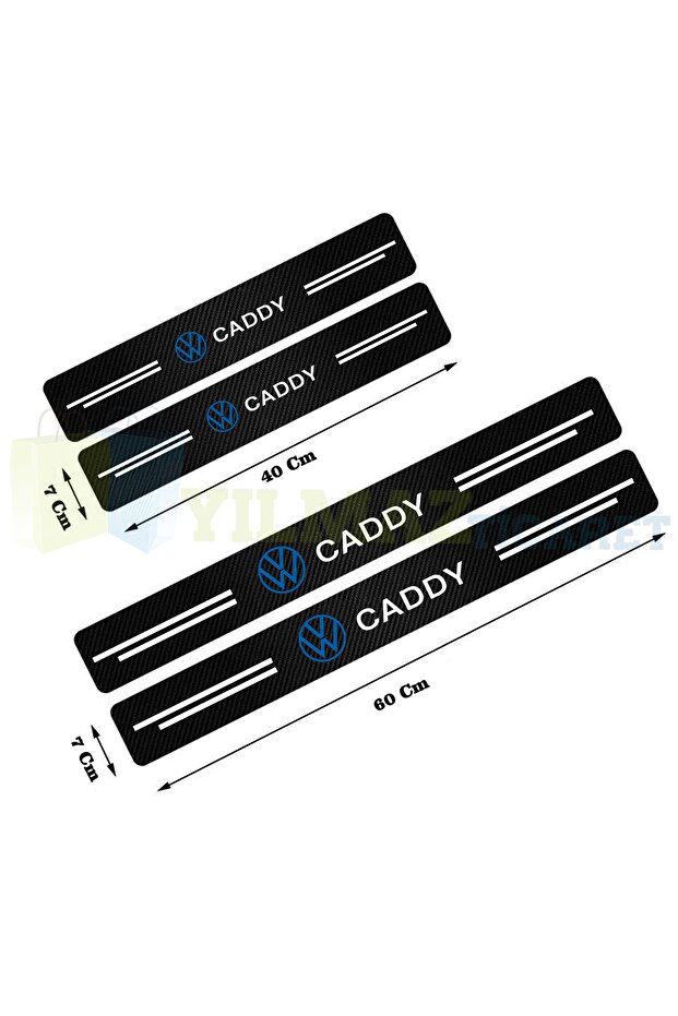 yılmazetic Volkswagen Caddy Logo Karbon Kapı Eşiği Koruma Araba Etiket ...