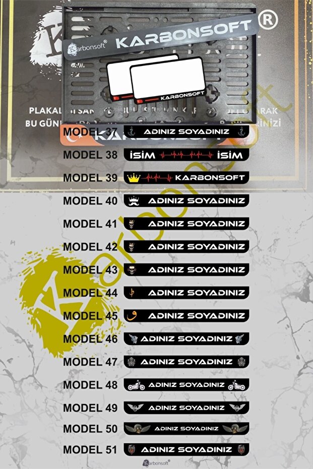 karbonsoft Motor Plakalık 1 Adet Takmatik Motosiklet Plakalık Kişiye Özel Plakalık - Fiyatı ...