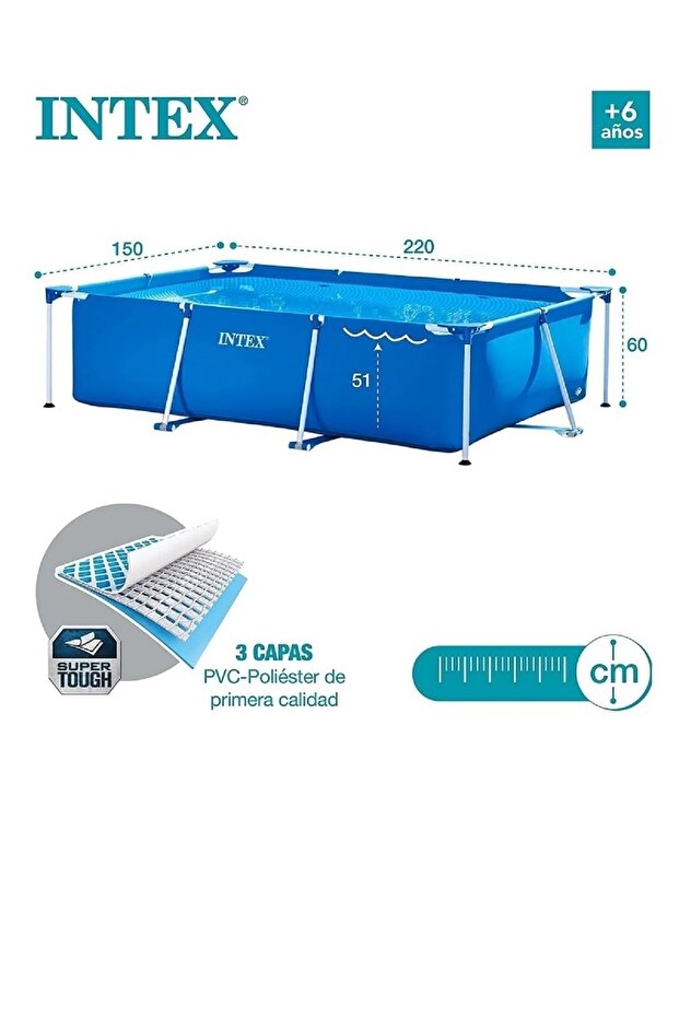 Genel Markalar İntex Yer Üstü Dikdörtgen Prefabrik Aile Havuzu ...