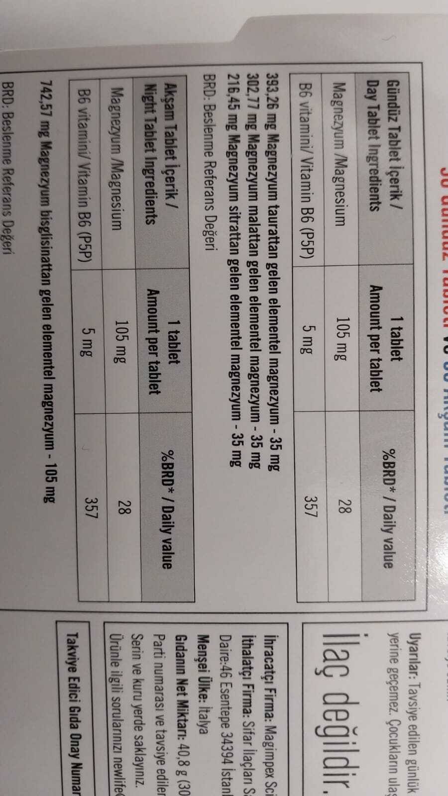 New Life Mag4 Günlük ve Gece Takviye Edici Gıda 60 Tablet - Fiyatı