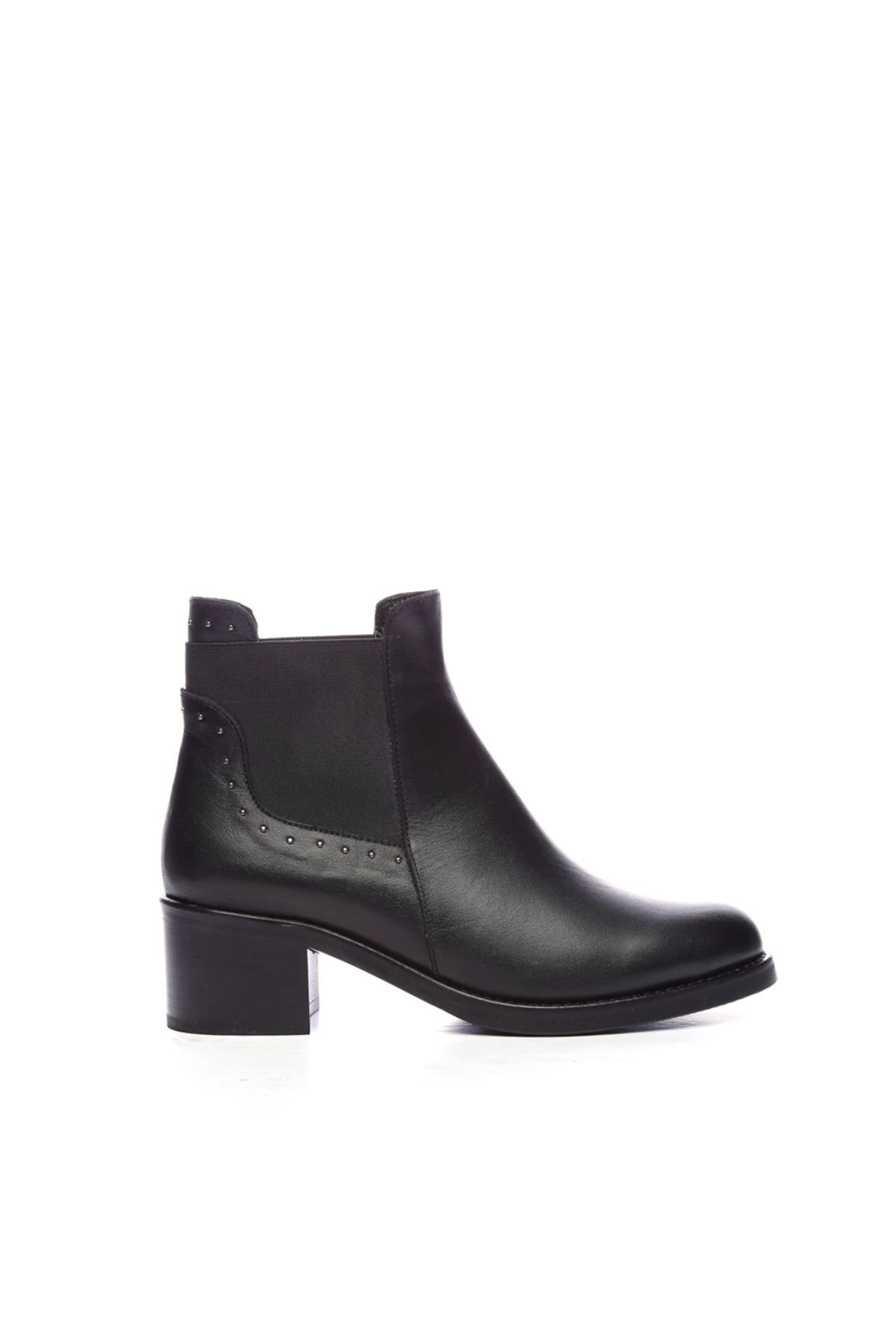 KEMAL TANCA Hakiki Deri Siyah Kadın Casual Bot