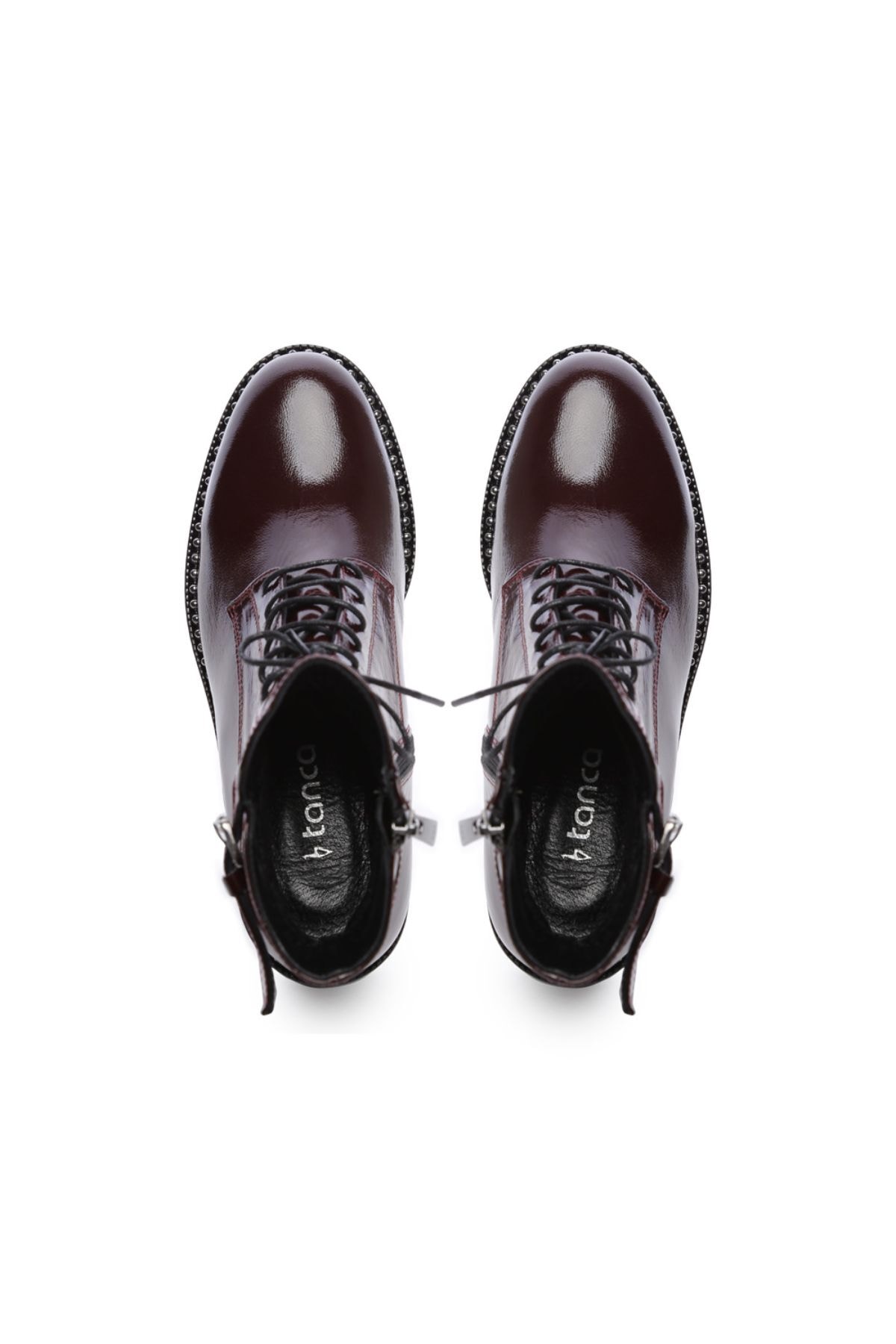 KEMAL TANCA Hakiki Deri Bordo Kadın Casual Bot KEMAL TANCA Hakiki Deri Bordo Kadın Casual Bot