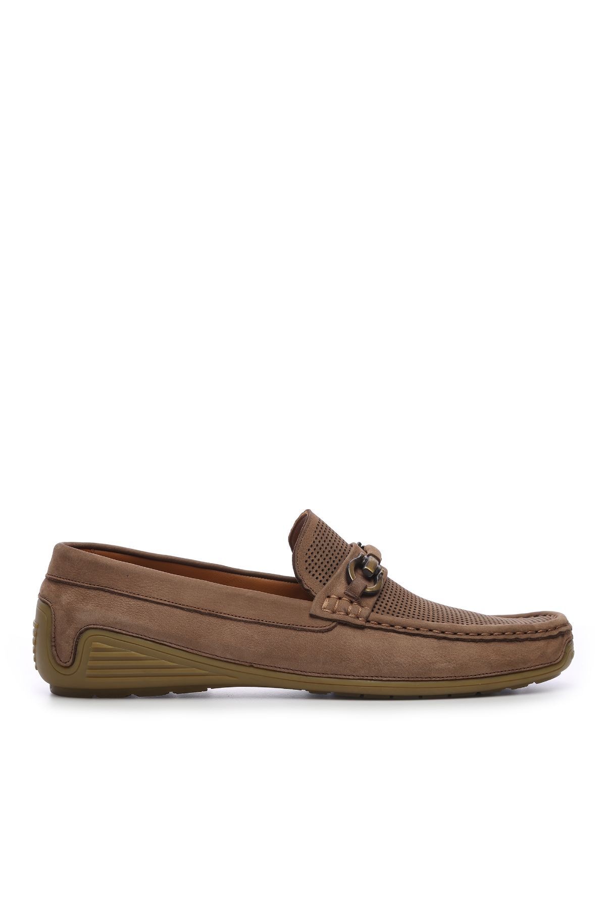 KEMAL TANCA Hakiki Deri Bej Erkek Loafer Ayakkabı