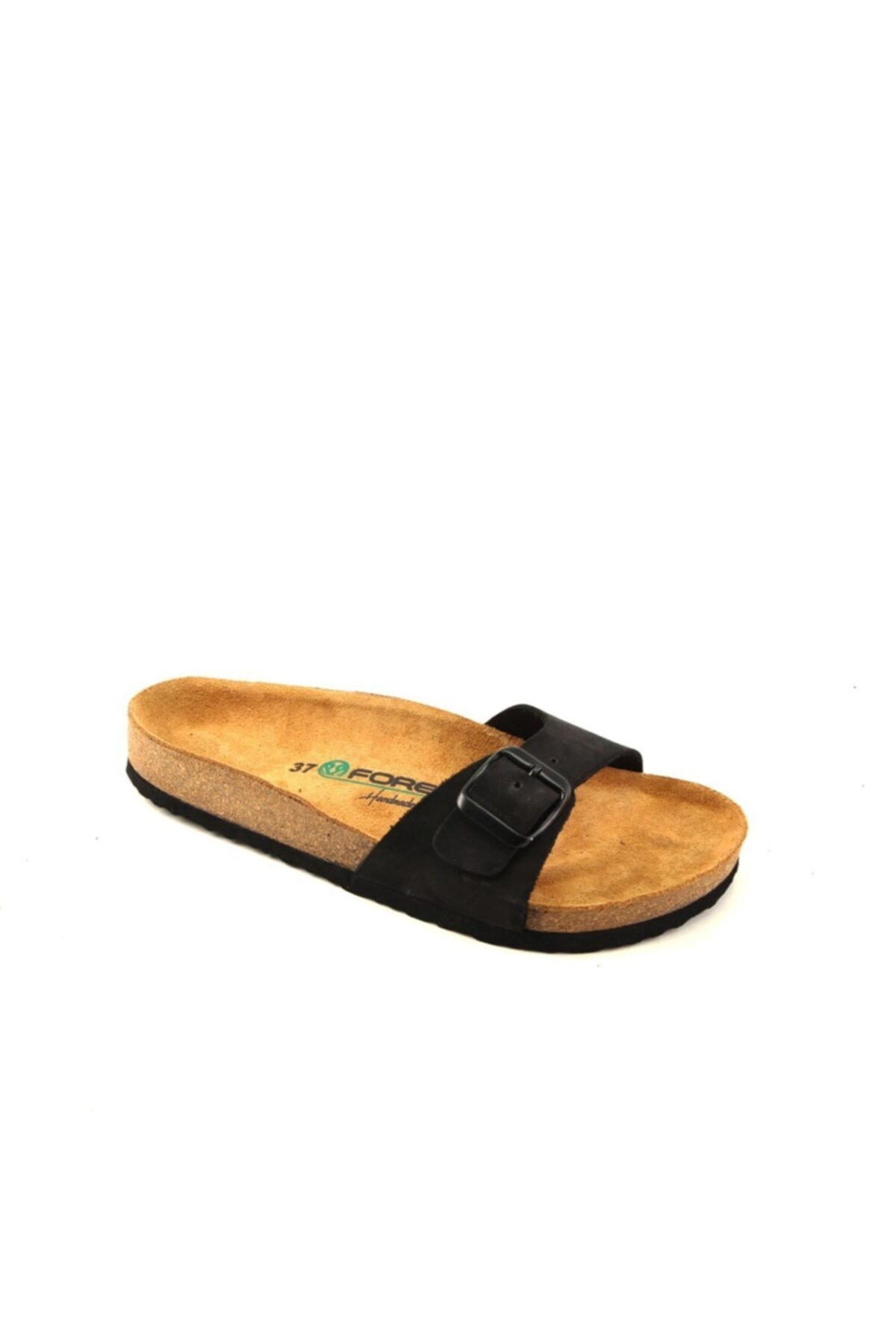 Forelli Kadın Siyah Hakiki Deri Terlik 23201