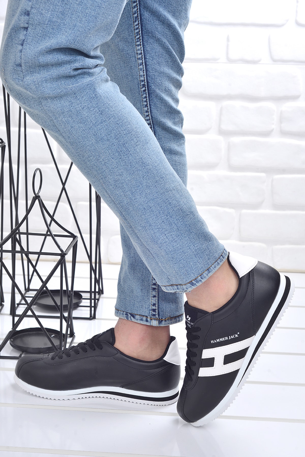 Hammer Jack Siyah Beyaz Erkek Ayakkabı 102 20001-M Hammer Jack Siyah Beyaz Erkek Ayakkabı 102 20001-M