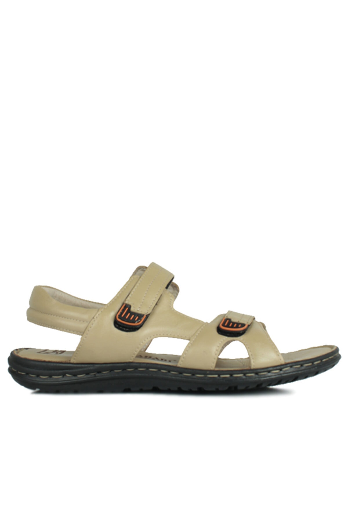 Kalahari Hakiki Deri Bej Erkek Sandalet