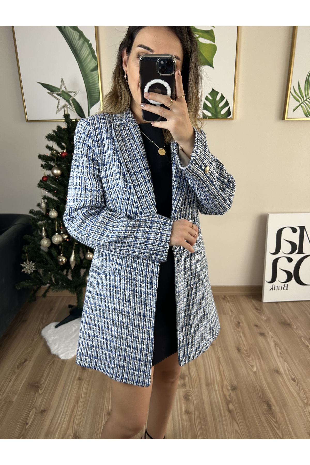 MADA BUTİK Tek Düğmeli Tüvit Blazer Ceket Mavi Fiyatı, Yorumları - Trendyol
