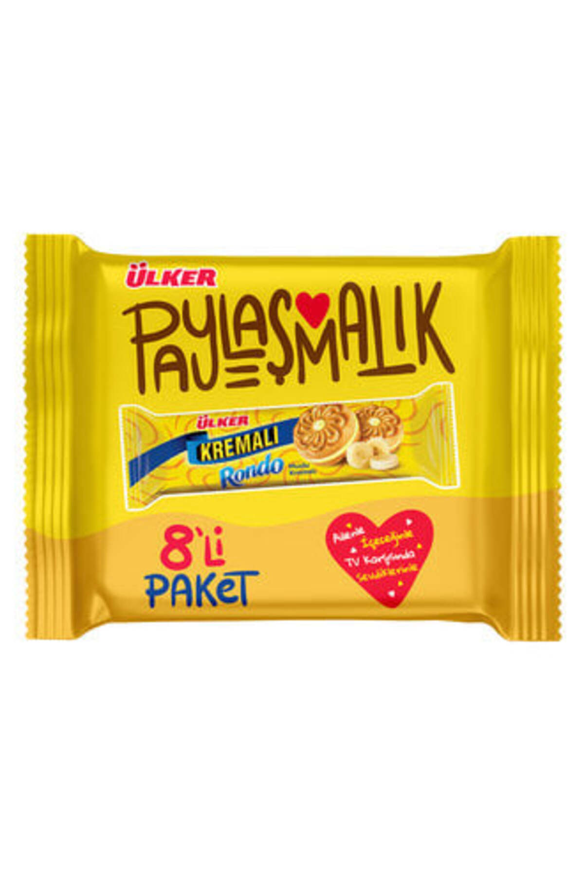 Ülker Rondo Cream Banana Biscuit - 8X61 g (1 Piece)- Trendyol