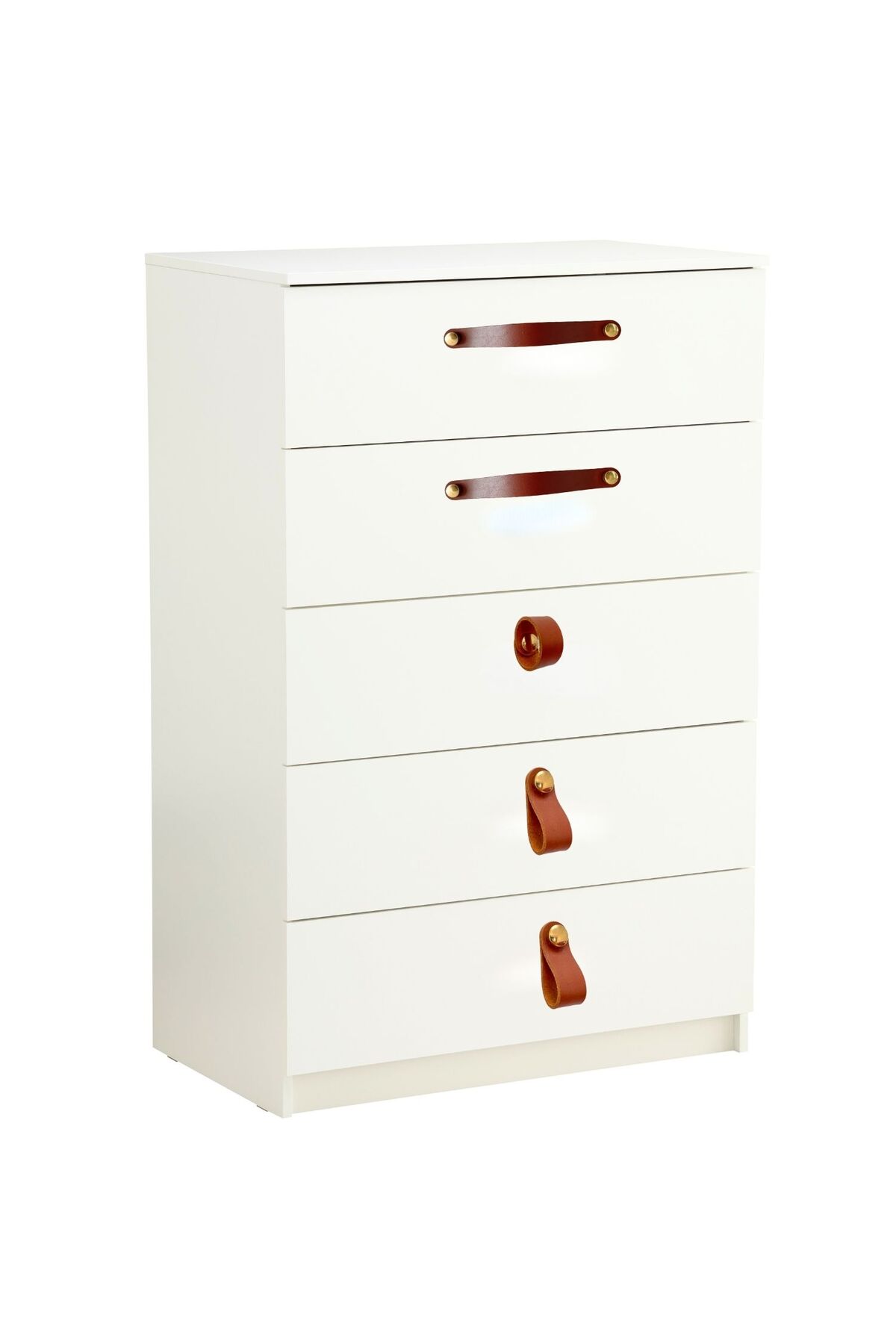 ipekbazaar 2 Adet Hakiki Deri Modern Çekmece Dolap Kulpu, Deri Kulp ...