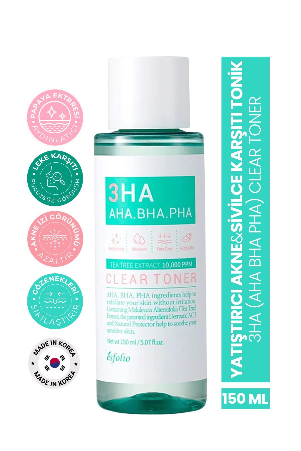 Esfolio Akne Ve Sivilce Karşıtı Aha Bha Pha Bakım Toniği 3ha Clear ...