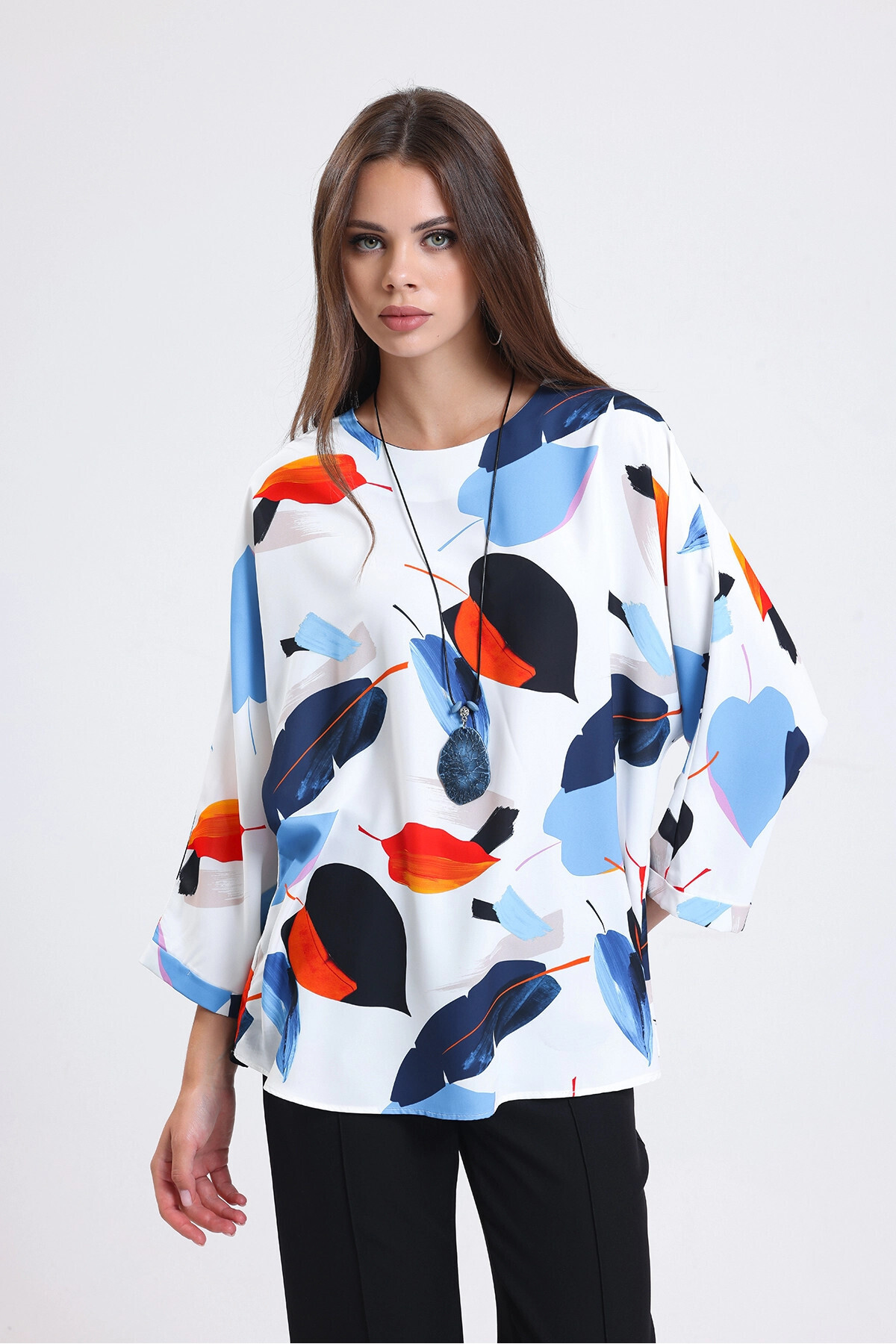 Alexa Dash Kolyeli Eteği Oval Kesim Yaprak Desenli Bisiklet Yaka Sırtı ...