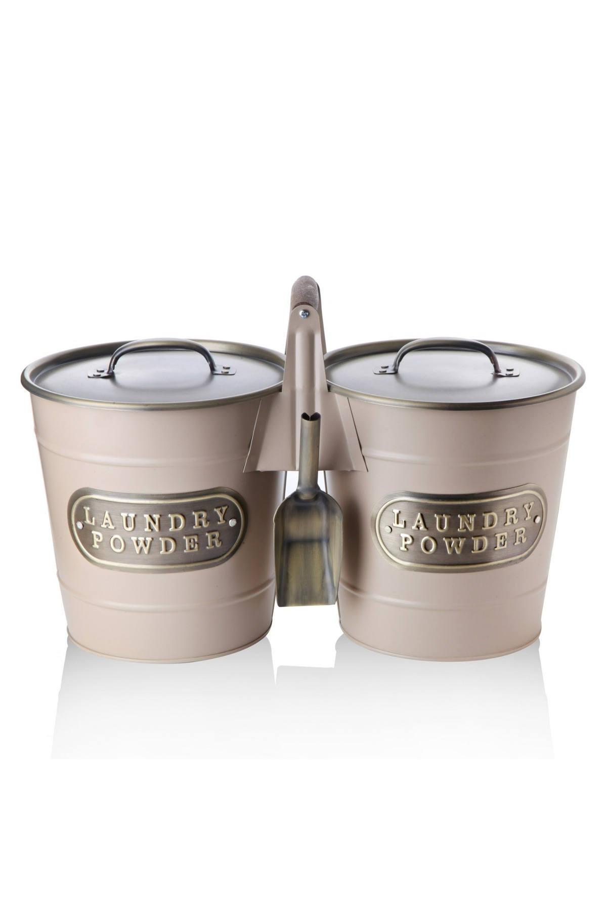 balsa group Galvaniz Paslanmaz 2 Bölmeli Deterjan Saklama Kabı ...