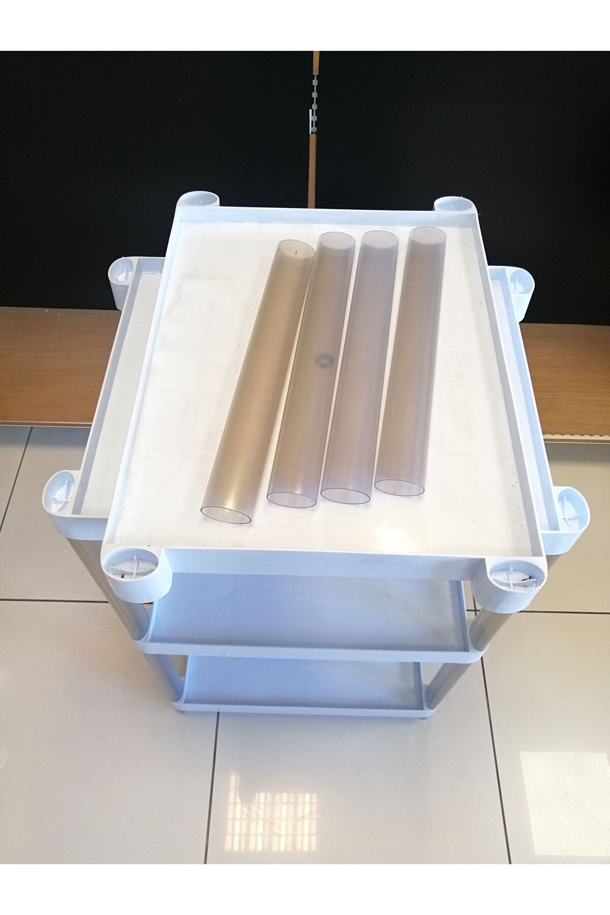 Özfiliz Mağaza Ekipmanları Pratik 4 Katlı Sökülebilir Plastik Raf Stand ...