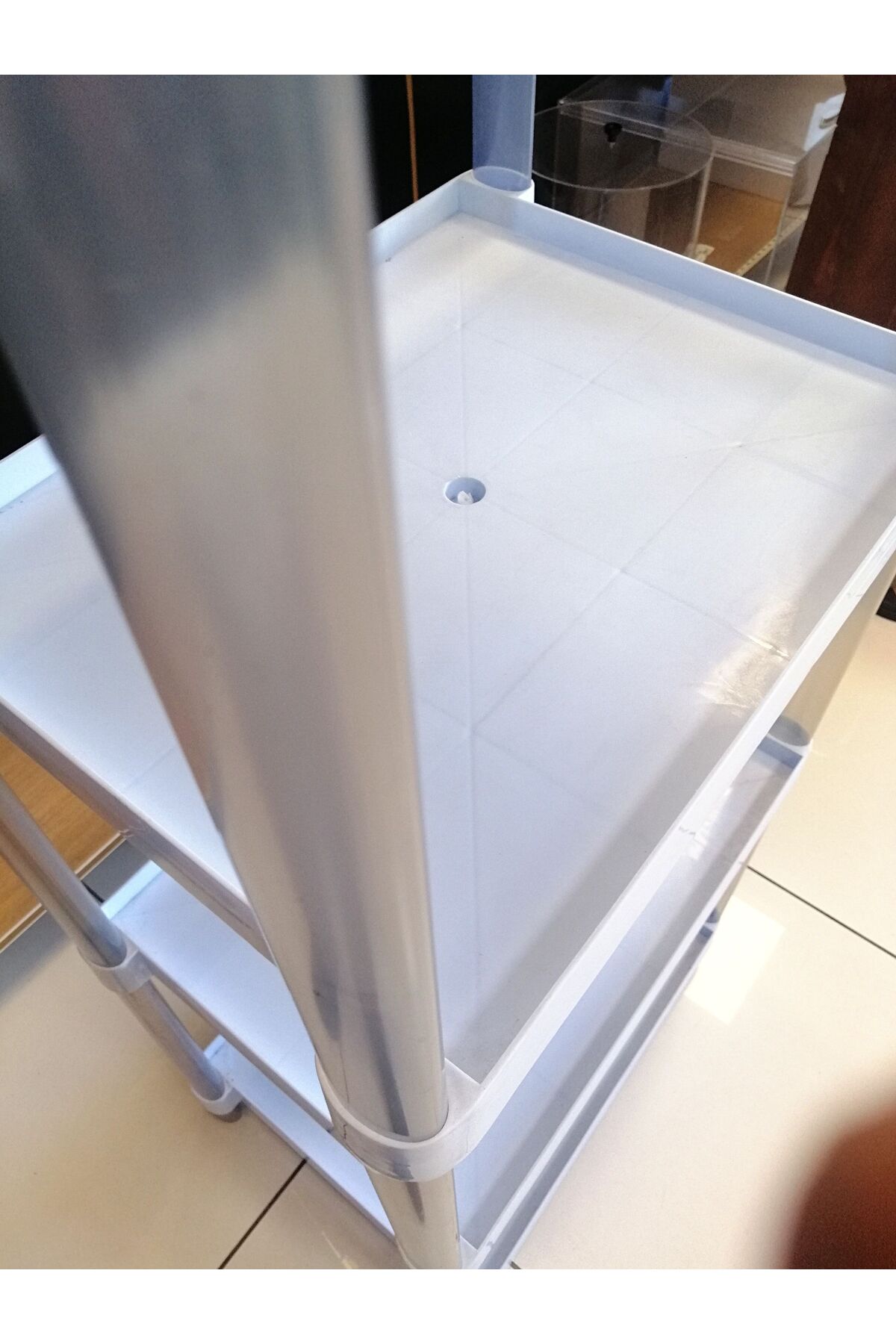 Özfiliz Mağaza Ekipmanları Pratik 4 Katlı Sökülebilir Plastik Raf Stand ...