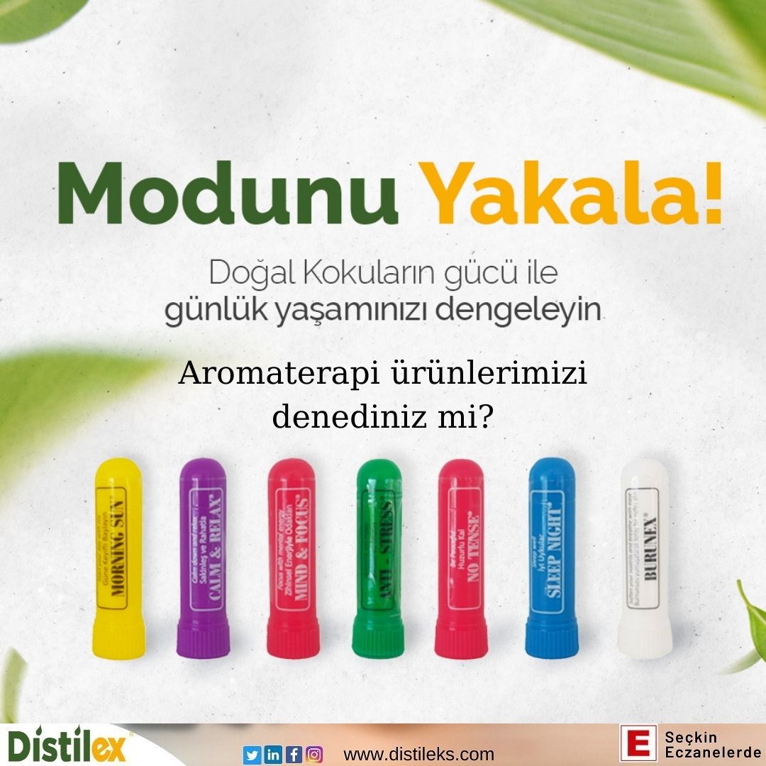 DİSTİLEX Burunex Inhaler Koklama Tüpü (BURUN AÇICI)( Nane Yağı ...