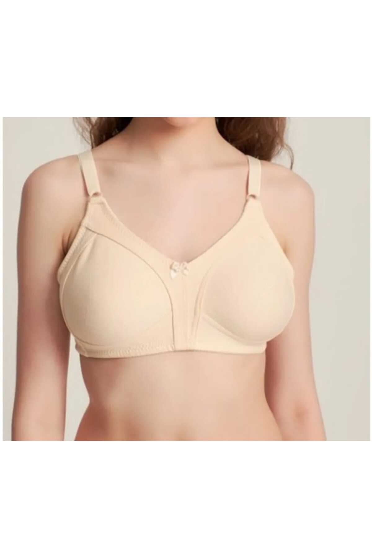 NARIYA Kadın Büyük Beden Sütyen D Cup Pamuklu Kalın Askılı Penye Toplayıcı Rahat Yarım Atlet ...