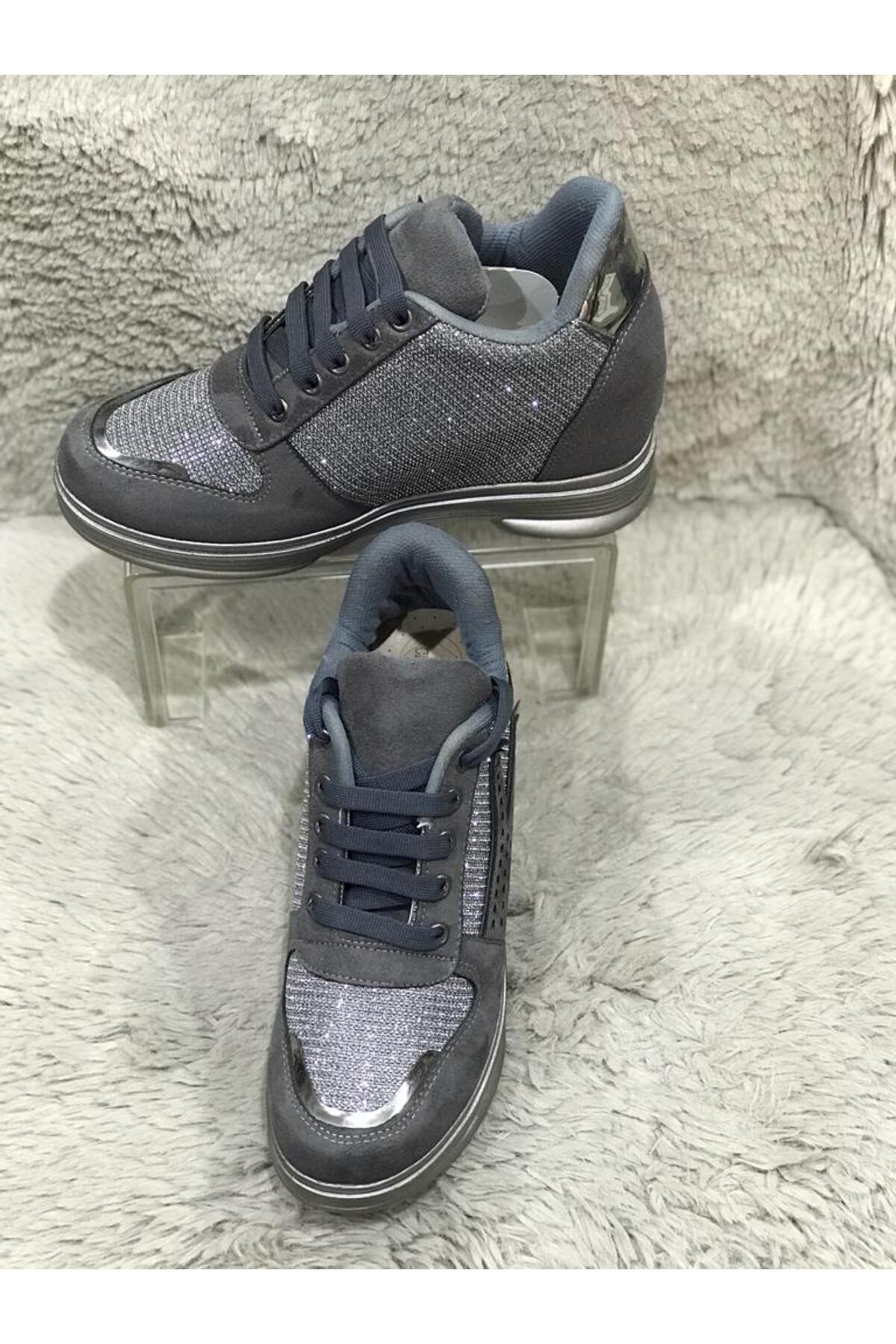 Aysun Ayakkabı Kurşun Rengi Dış Metaryal Cild Deri Suya Dayanıklı Kadın ...