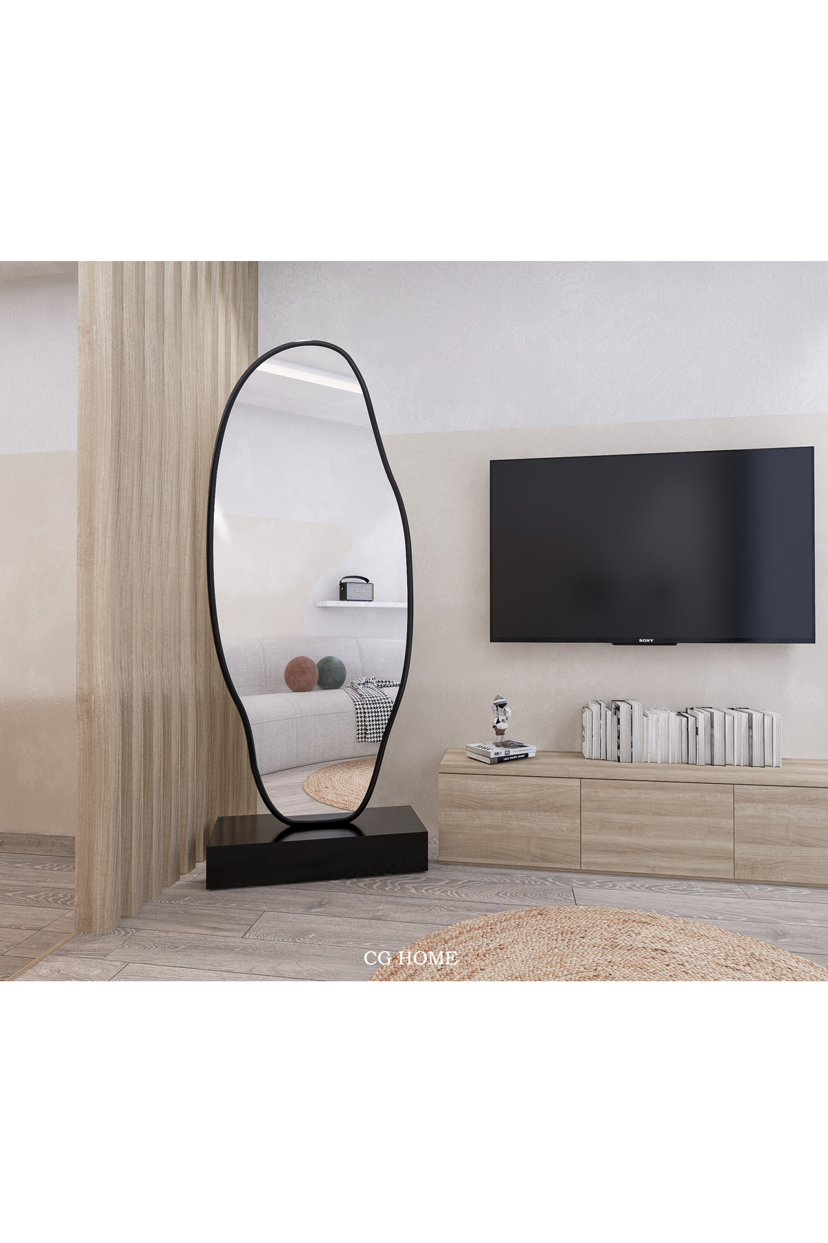 CG HOME Asimetrik Ayna, Ultralüx Boy Aynası, 188x66 Cm Siyah Fiyatı, Yorumları - Trendyol