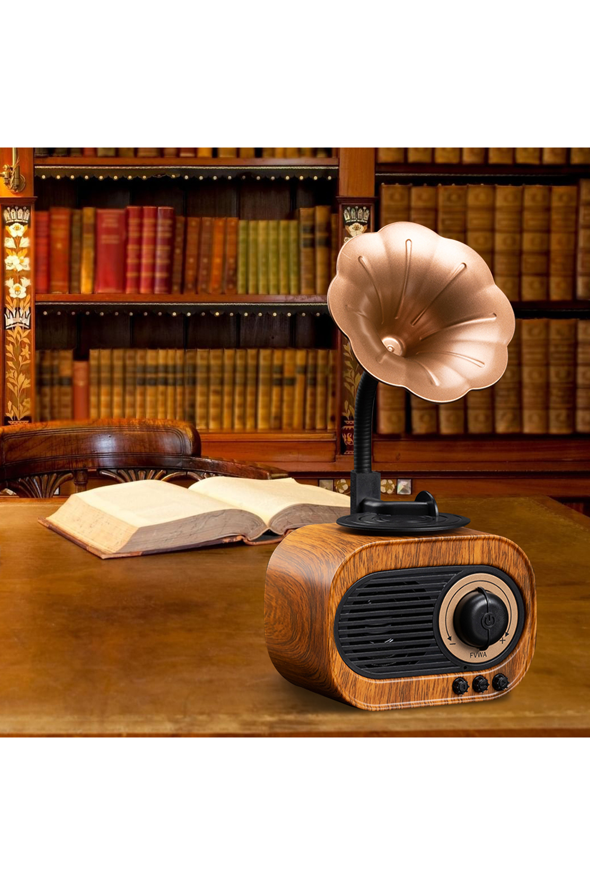 nextbuy Mini Nostaljik Gramofon Retro Bluetooth Kablosuz SD Hoparlör Vintage Ahşap Radyo Müzik ...