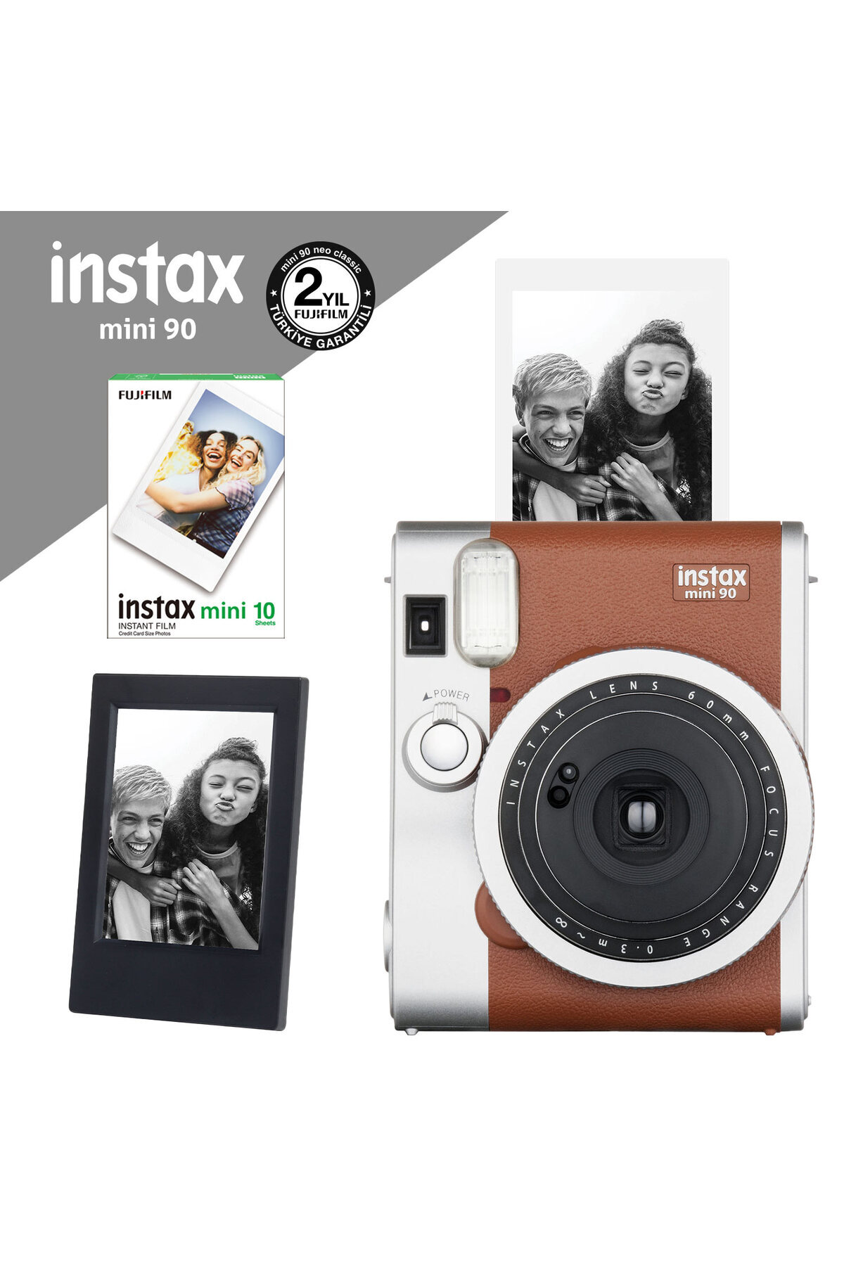 Fujifilm Instax Neo 90 Classic Kahverengi Fotoğraf Makinesi-10lu mini ...