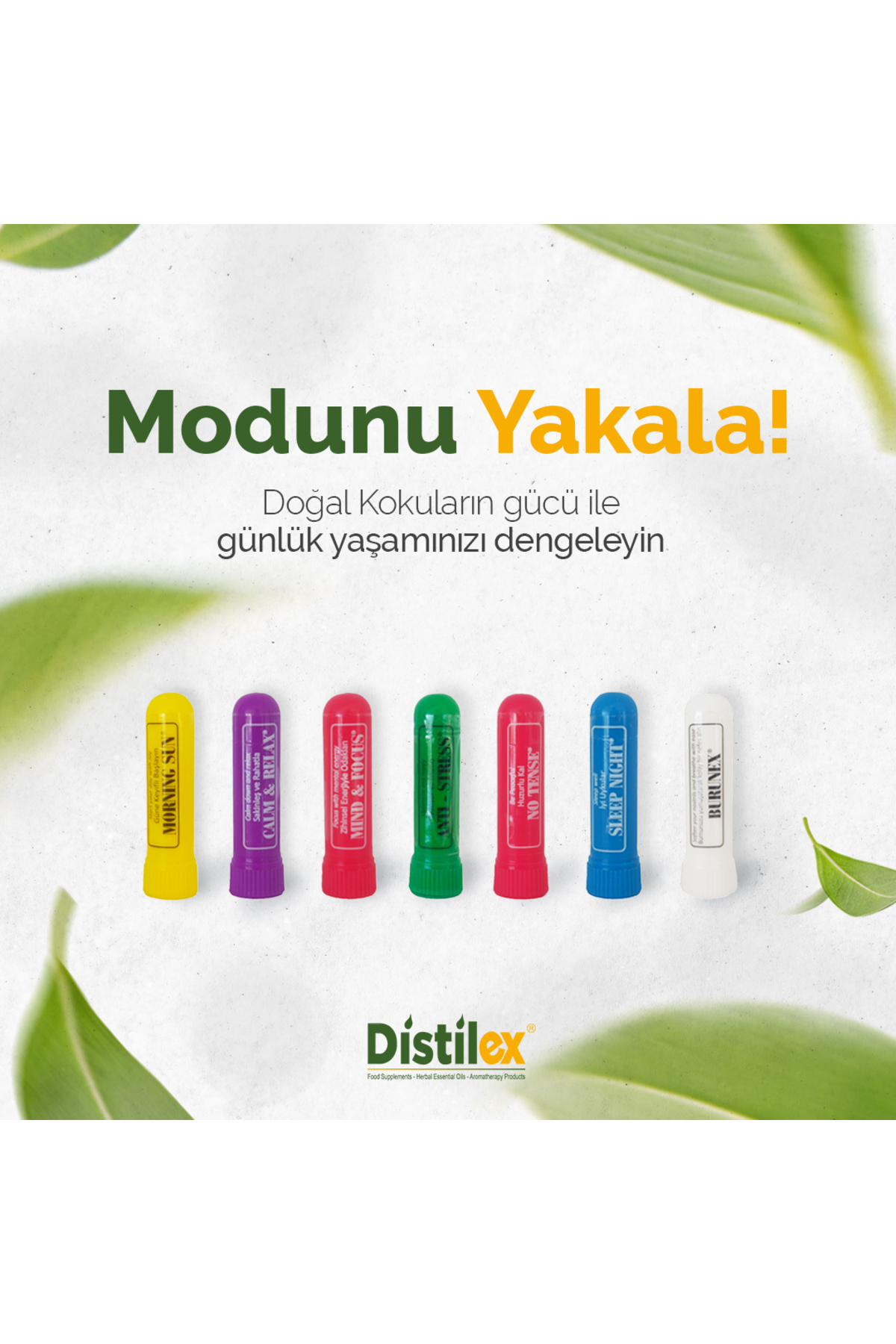 DİSTİLEX Inhaler Koklama Tüpü 7'li Set Bitkisel Aromaterapi Fiyatı ...