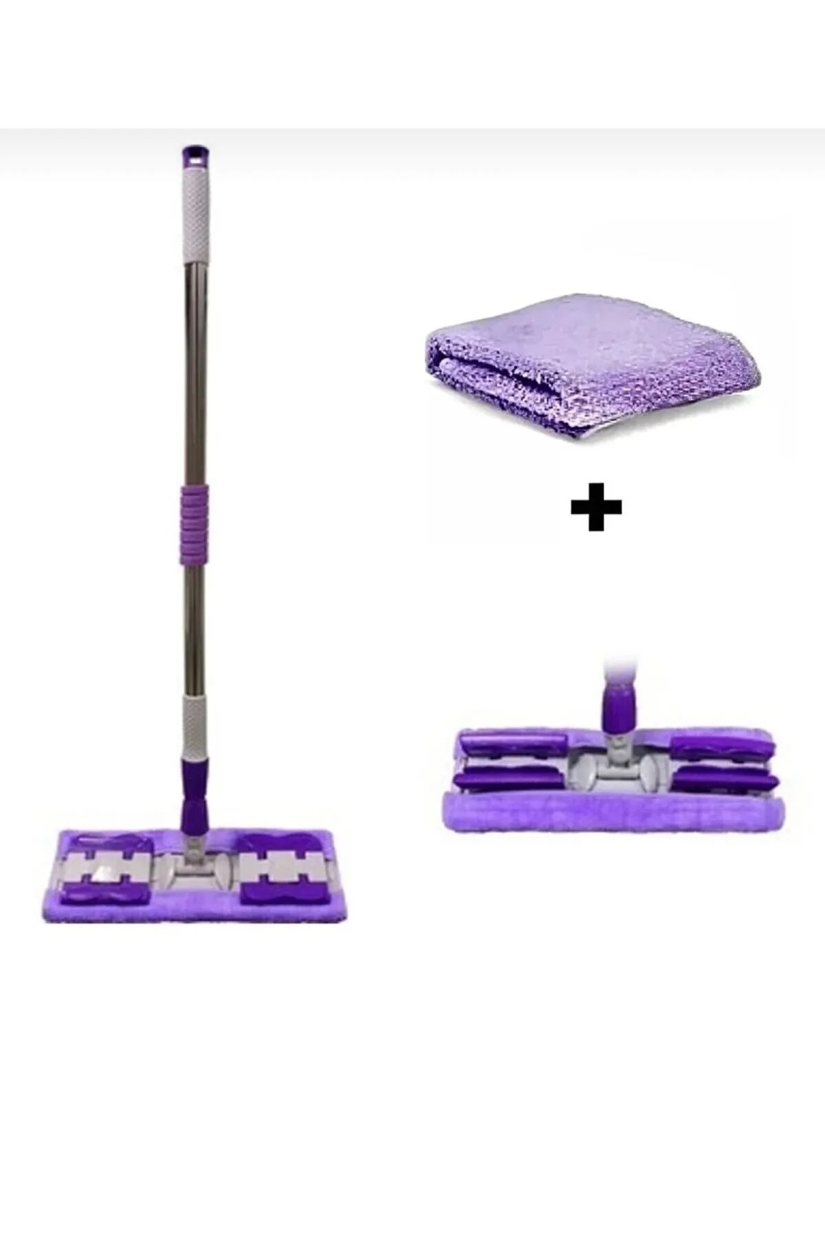 BARIŞEVİM Mor Mop 4 Mandallı 2 Adet Bez 360 Derece Dönebilen Fiyatı ...
