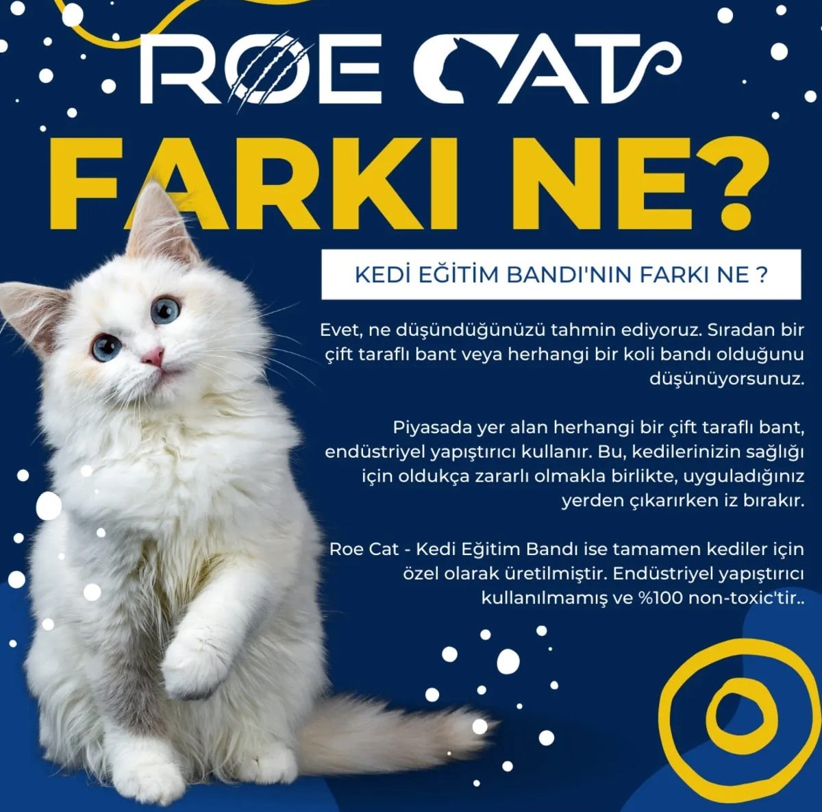 Roe Cat Panther Armor, Premium Kedi Eğitim Bandı, Tırmalama Önleyici ...