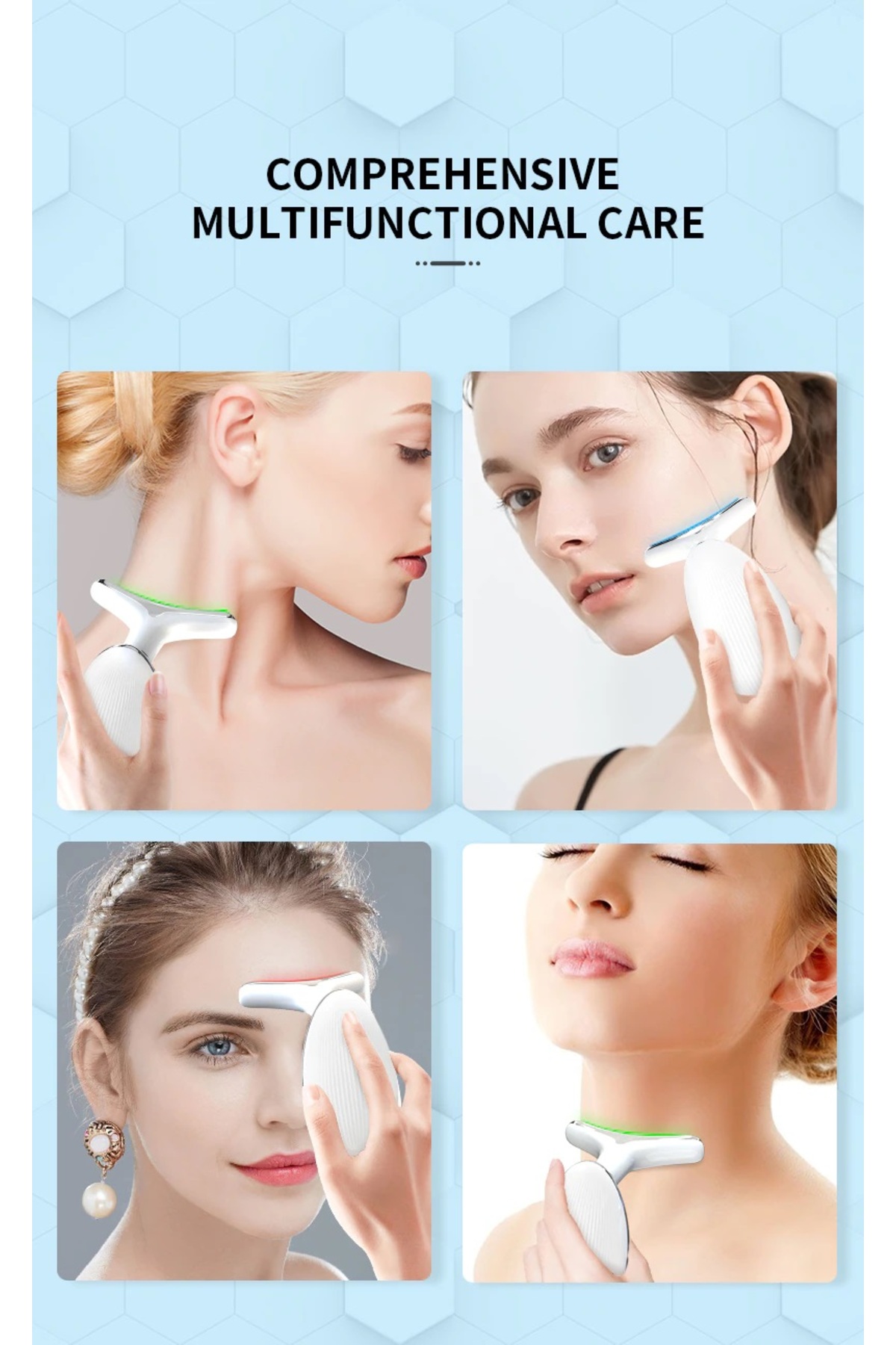 SYNOPE 3 Renk Led Foton Terapi Cilt Sıkılaştırıcı Boyun Yüz ...