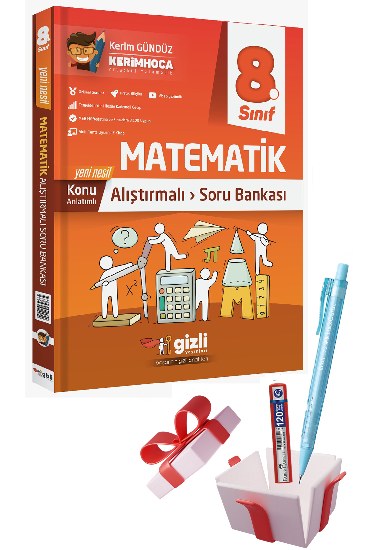 Gizli Yayınları 8.Sınıf Matematik Soru Bankası (Kerim Hoca) + Faber Eğitim Seti - Fiyatı, Yorumları