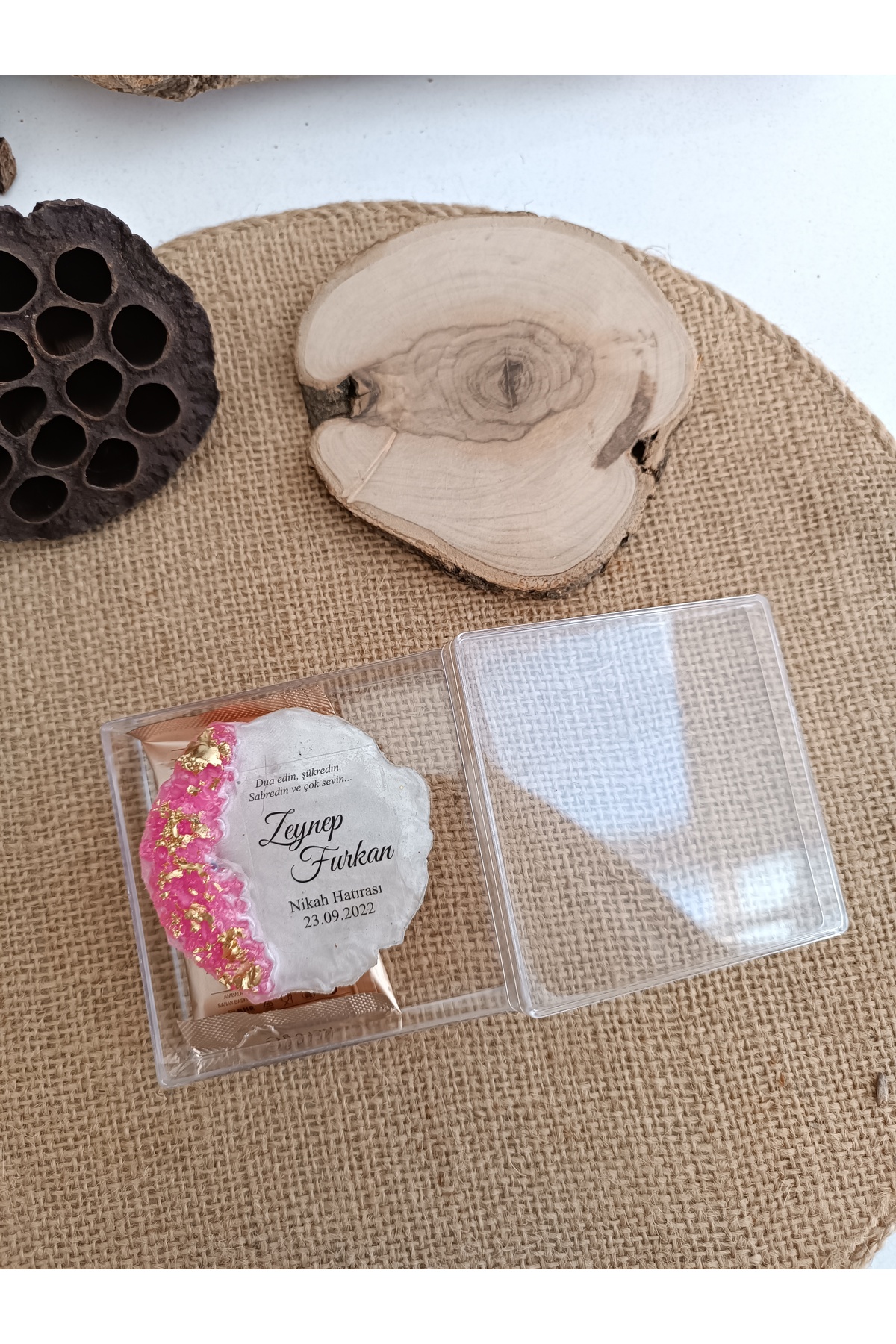 Beyaz Gelincik Tasarım 10 ADET Nikah Şekeri Epoksi Magnet Kahve Hediyelik, Söz Nişan Hediyesi ...