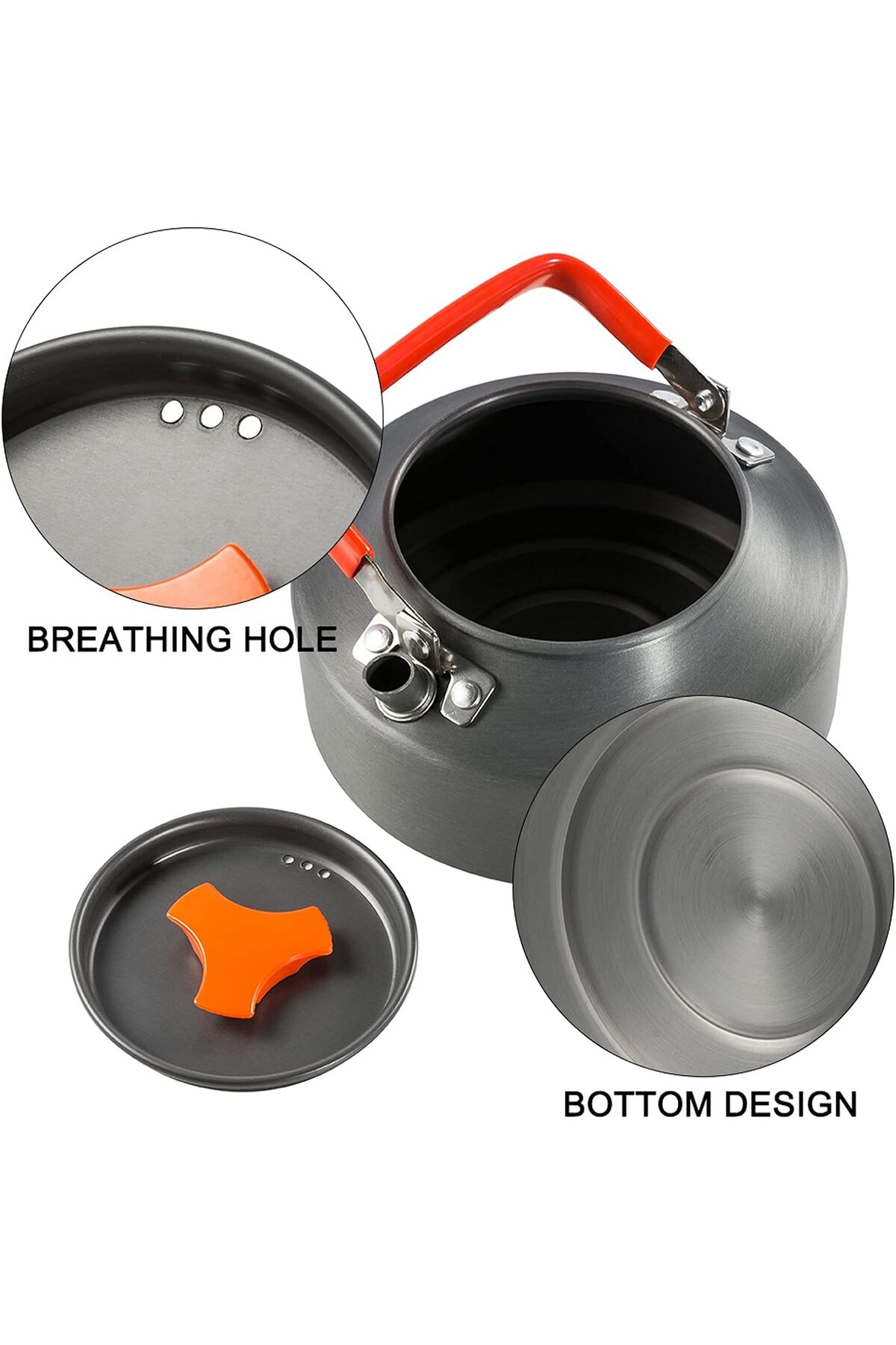 LUPPER Bahçe Kamp Piknik Dış Mekan Pişirme Seti Tava Tencere Çaydanlık ...