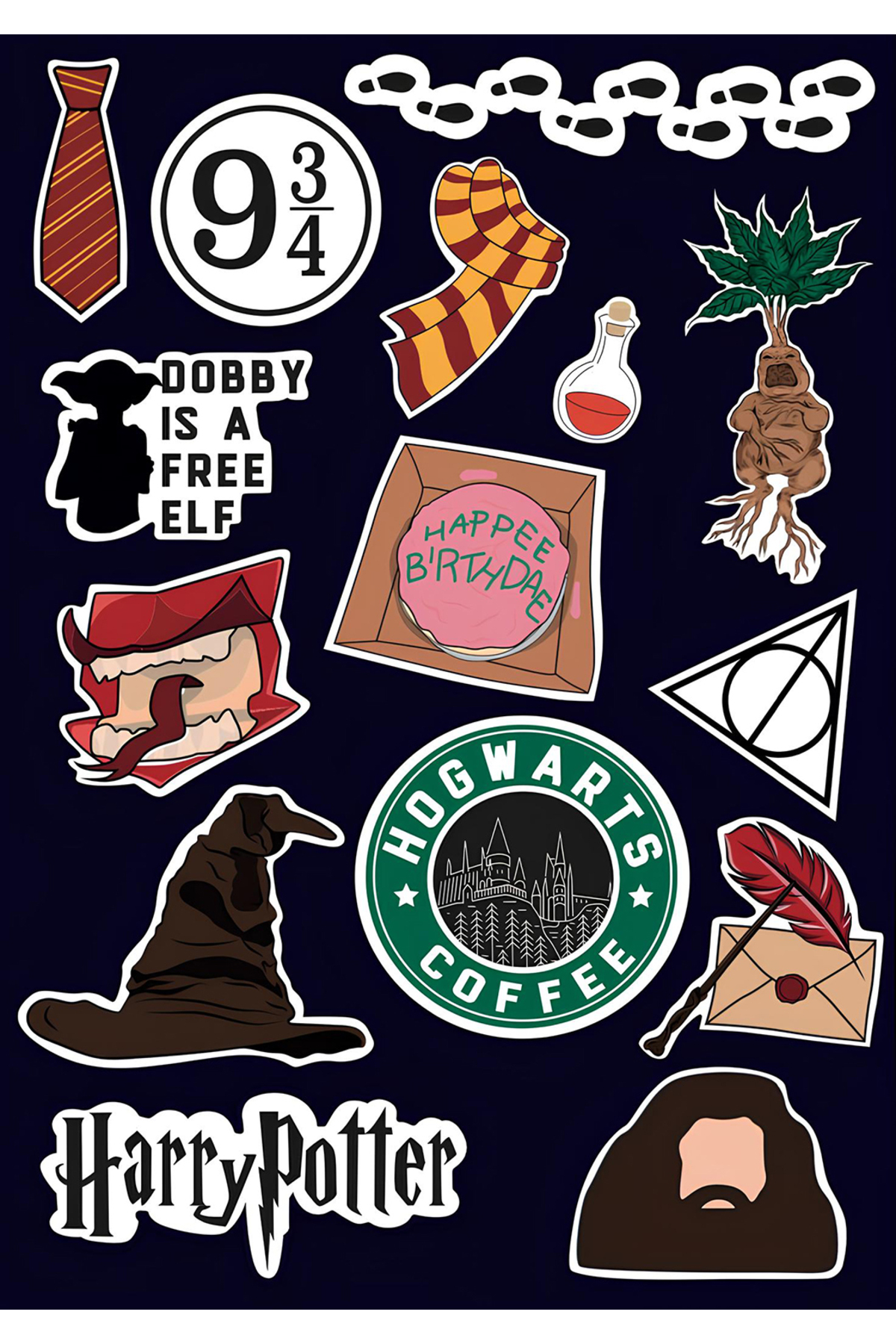 BK Design Harry Potter Sticker Telefon Laptop Notebook Tablet Defter ...