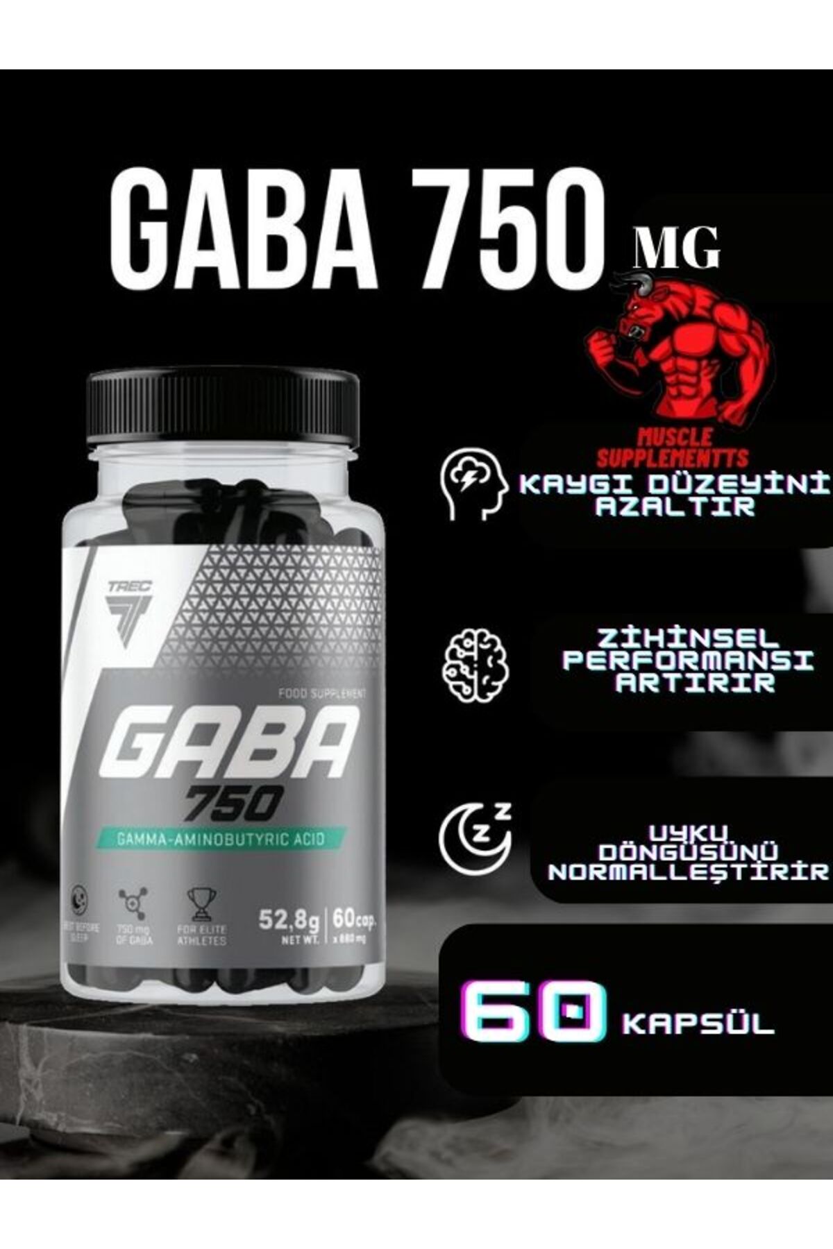 Trec Nutrition GABA 750mg 60 Kapsül Fiyatı, Yorumları - Trendyol