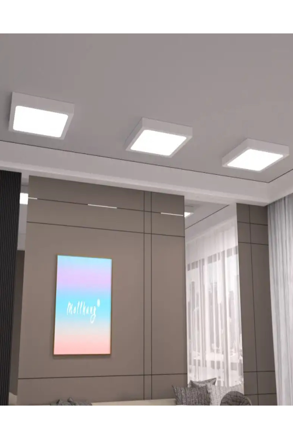 luxshome Tavana Sıfır Kare Led Panel Spot Lamba Glop Aplik Armatür ...