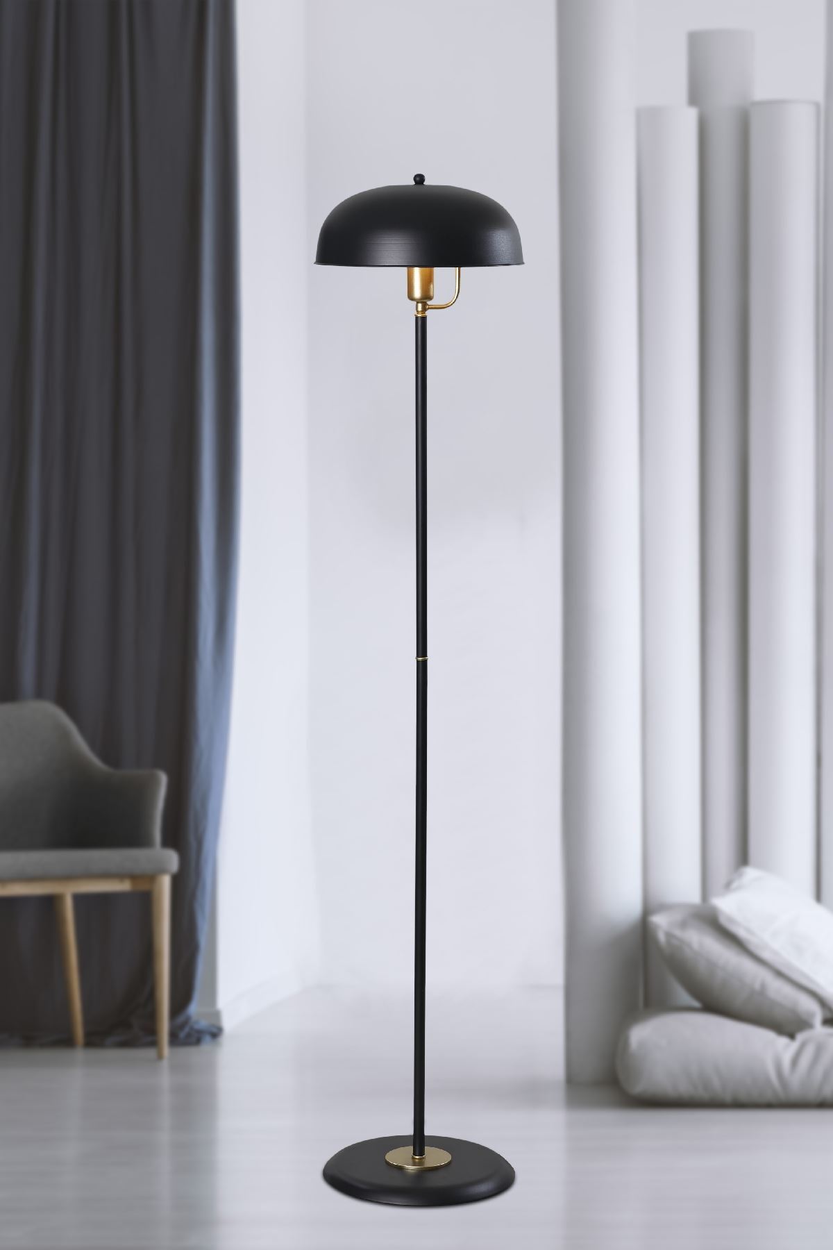 Evnalia Lambader Siyah-Sarı Metal Gövde Modern Tasarım Ayarlanabilir ...