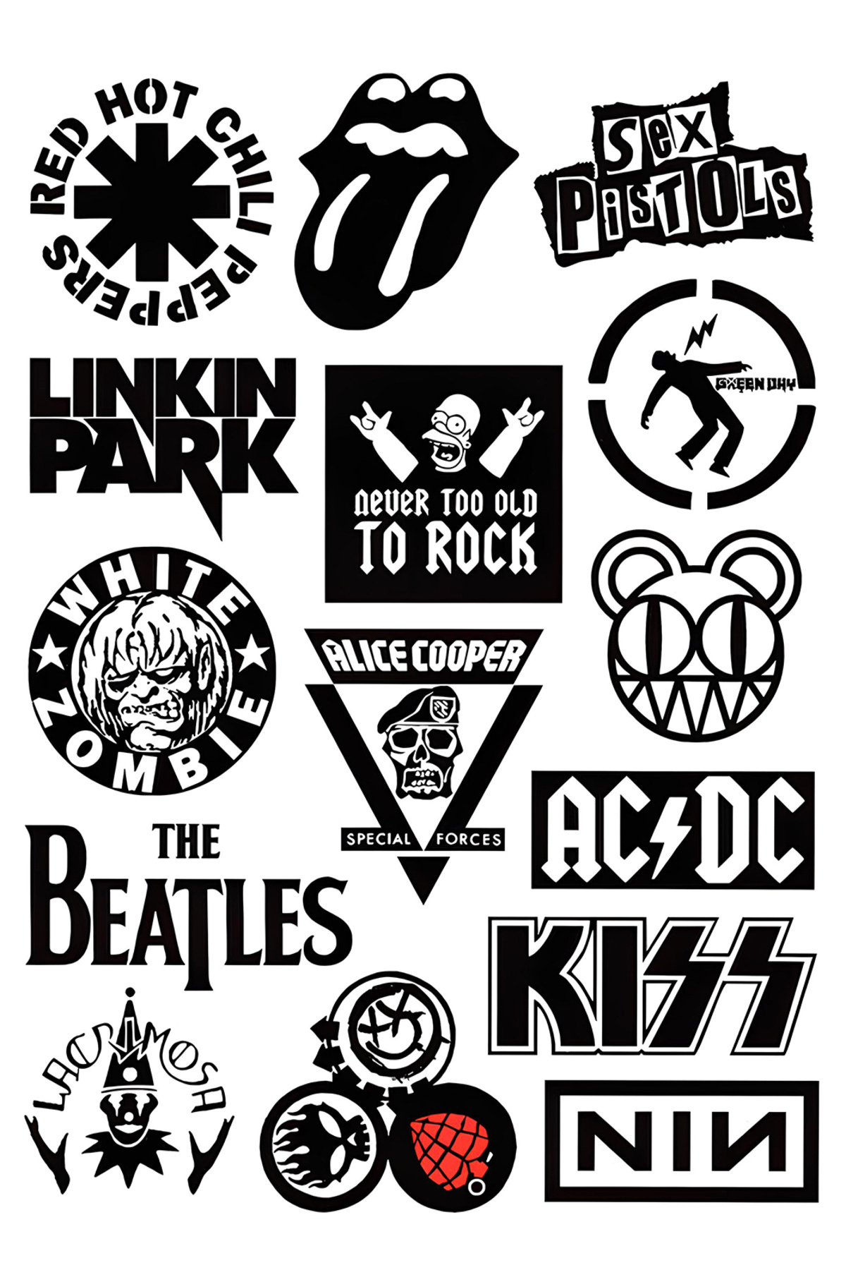 BK Design Rock Sticker Telefon Laptop Notebook Tablet Defter Matara ...