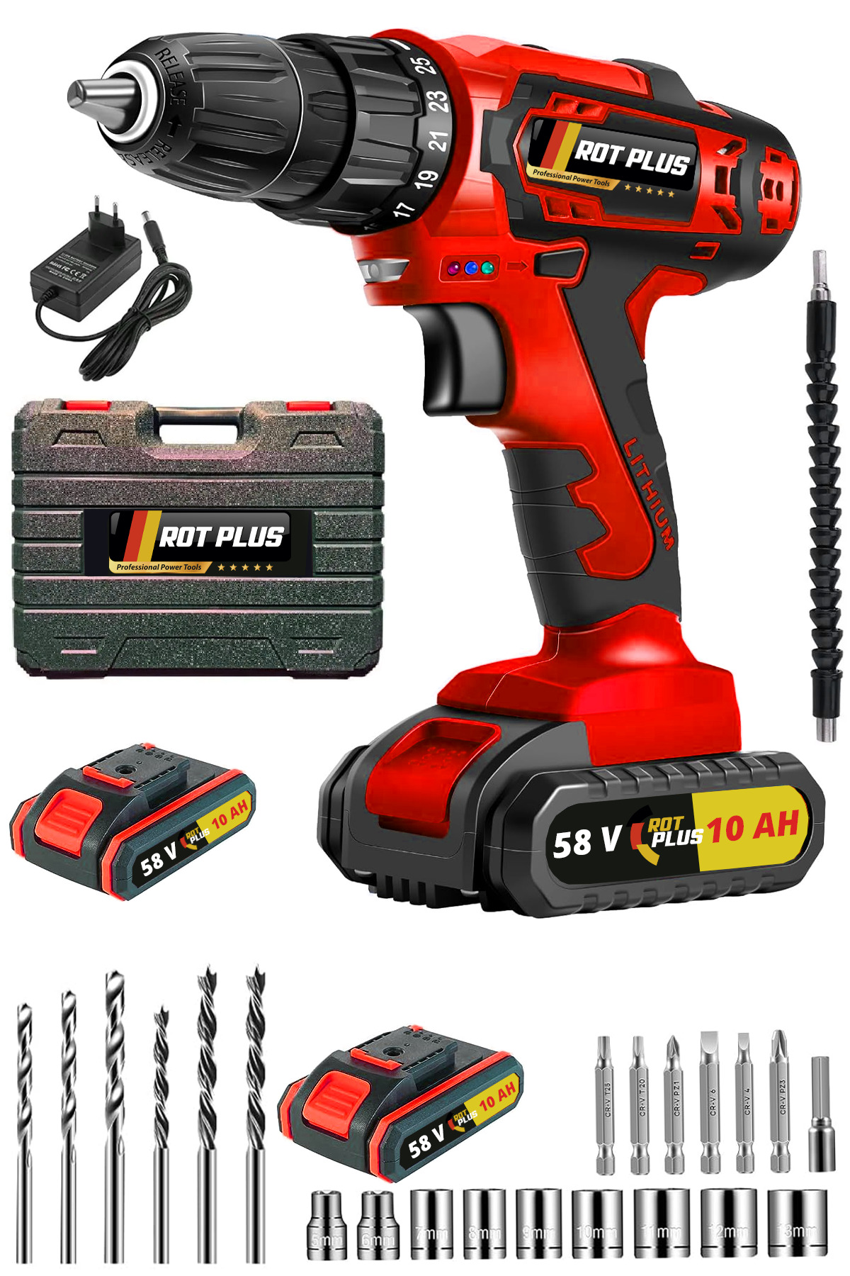 Rot Plus Power Germany Dragon 58 V 12 Ah Bakır Sargılı Çelik Şanzuman ...