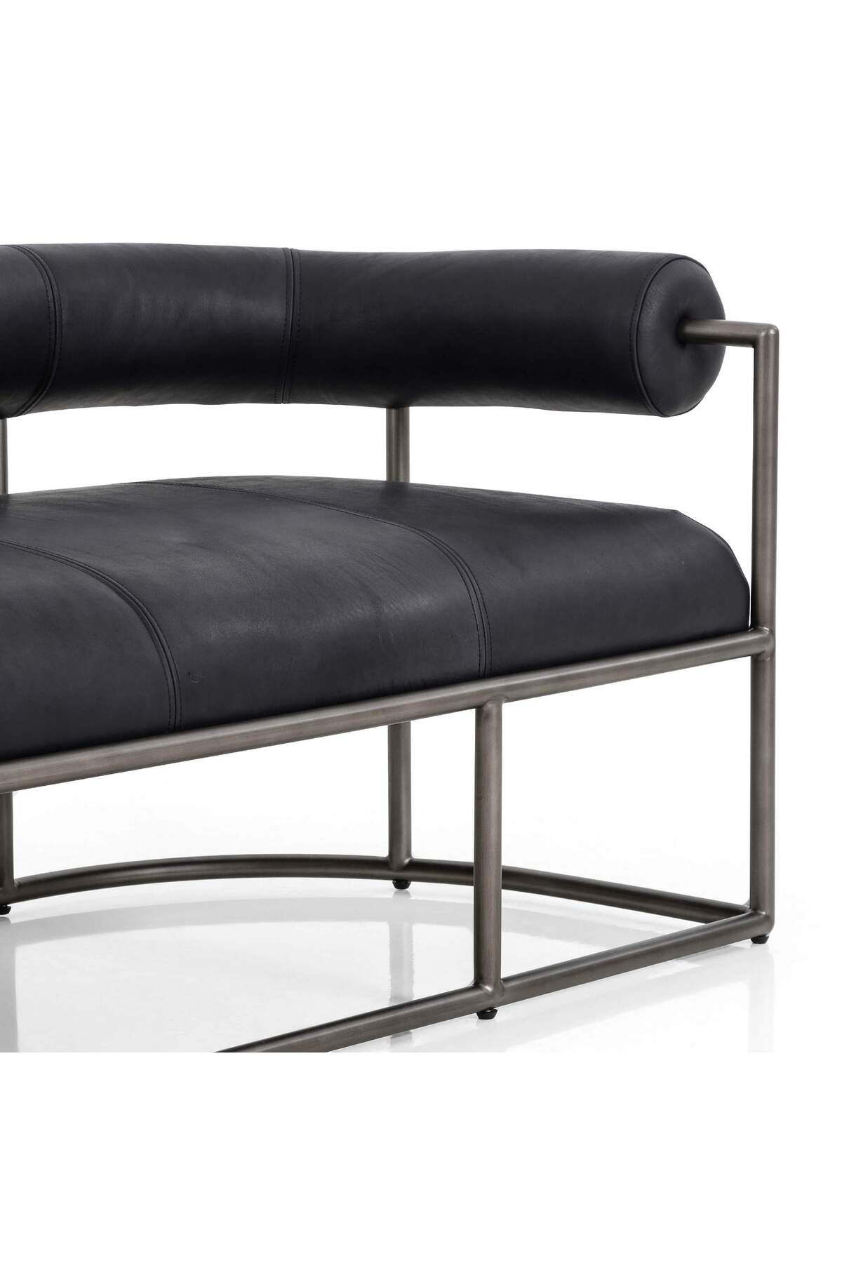 Passion Lingua Modern Divan Suni Deri Yatak Ucu Oturma Bankı Makyaj ...