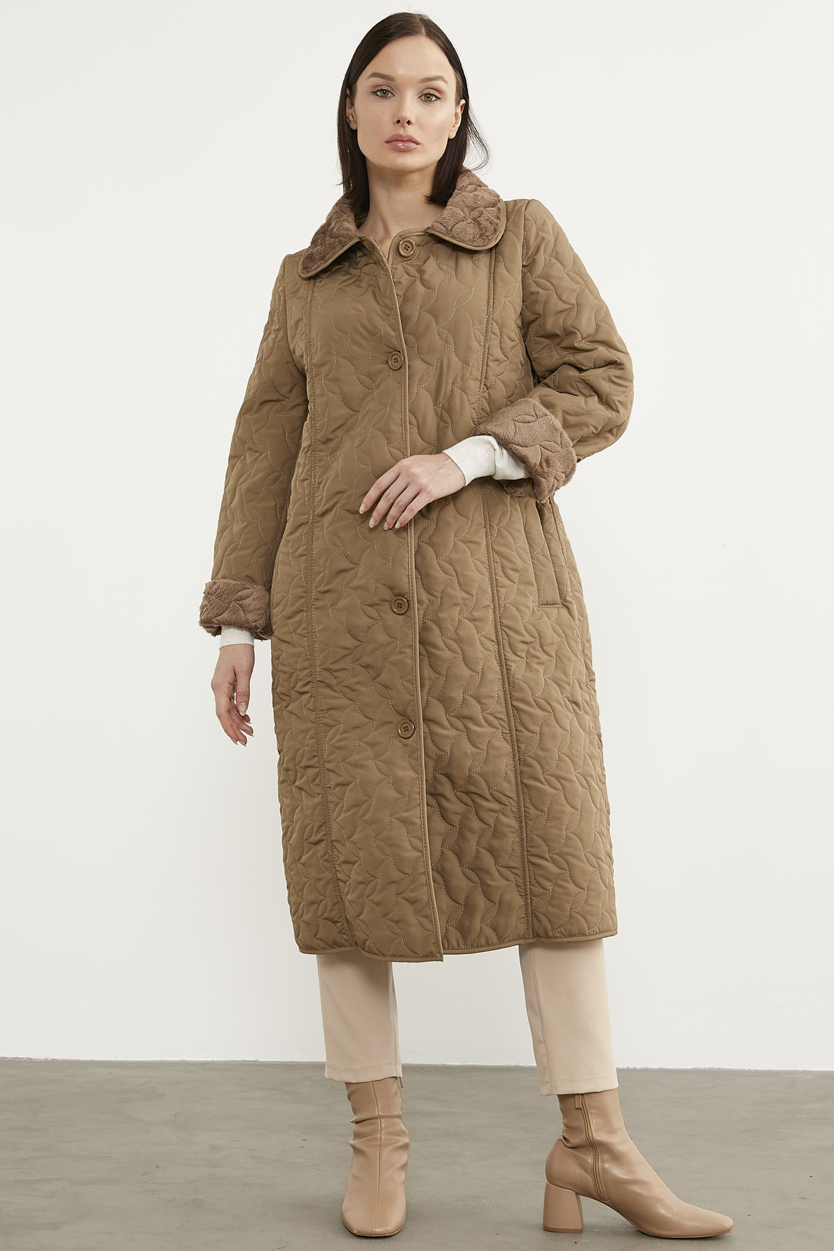 Sementa İçi Tamamen Pelüş Kapitone Uzun Kaban - Vizon Fiyatı, Yorumları ...